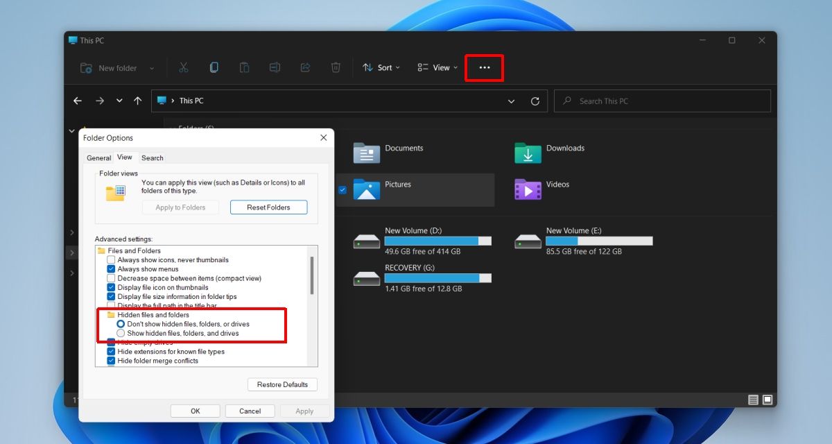 Cómo mostrar archivos ocultos en Windows 11 - islaBit