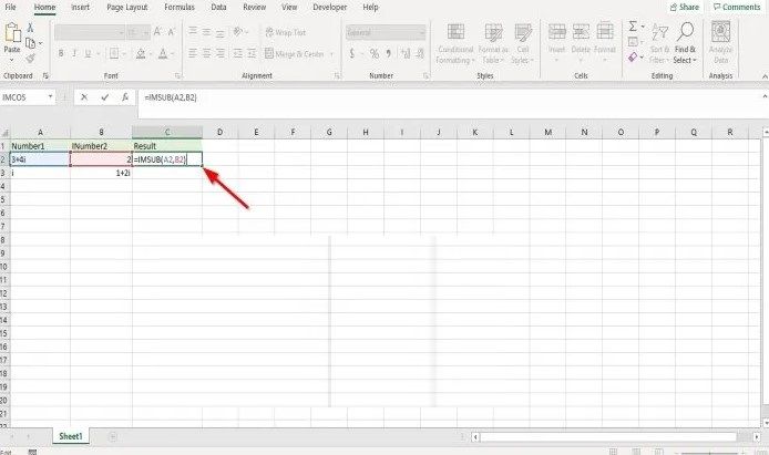 Cómo usar la función IMSUB en Microsoft Excel - islaBit